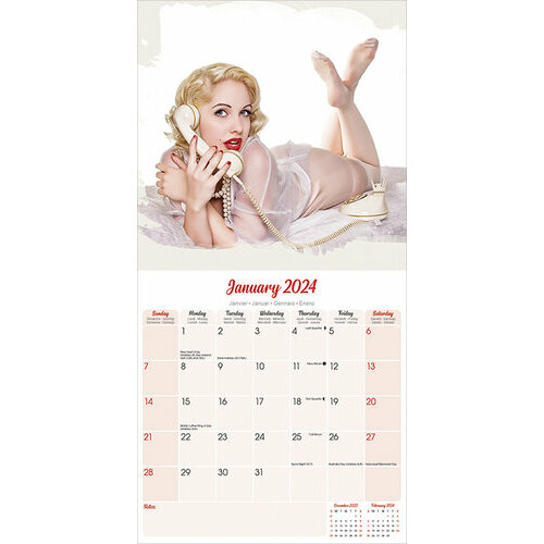 Calendrier 2024 Retro Pin-up sexy Calendrier 2024 Retro Pin-up sexy